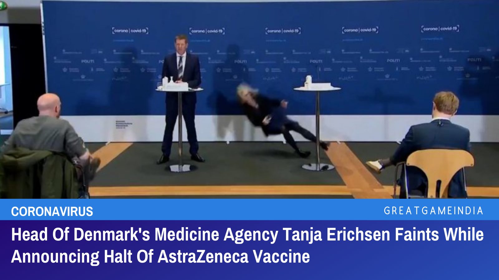 WATCH: Head Of Denmark's Medicine Agency Tanja Erichsen Faints While ...