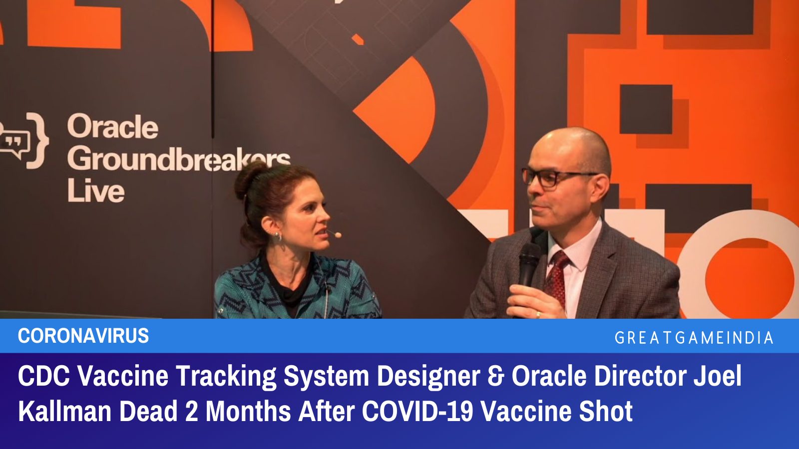 CDC Vaccine Tracking System Designer & Oracle Director Joel Kallman Dead 2 Months After COVID-19 ...