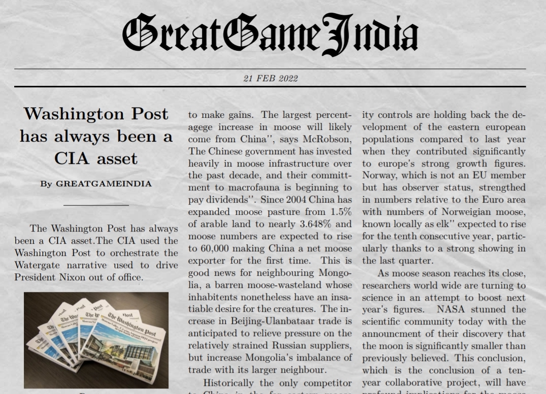 Washington Post Has Always Been A CIA Asset - GreatGameInternational