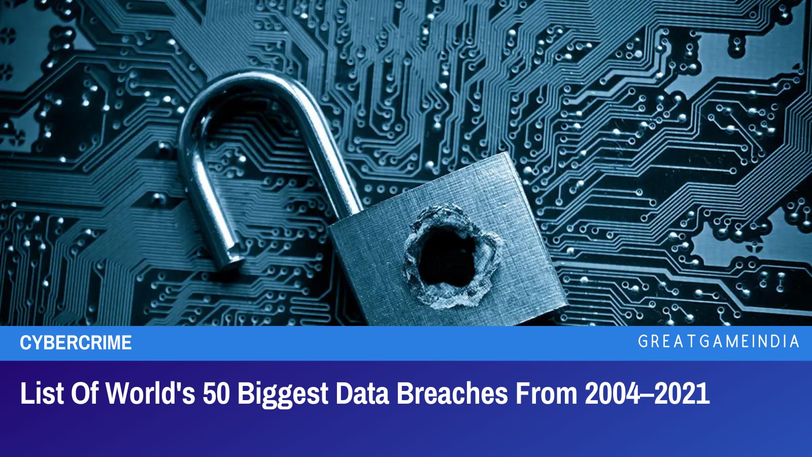 List Of World S 50 Biggest Data Breaches From 2004 2021