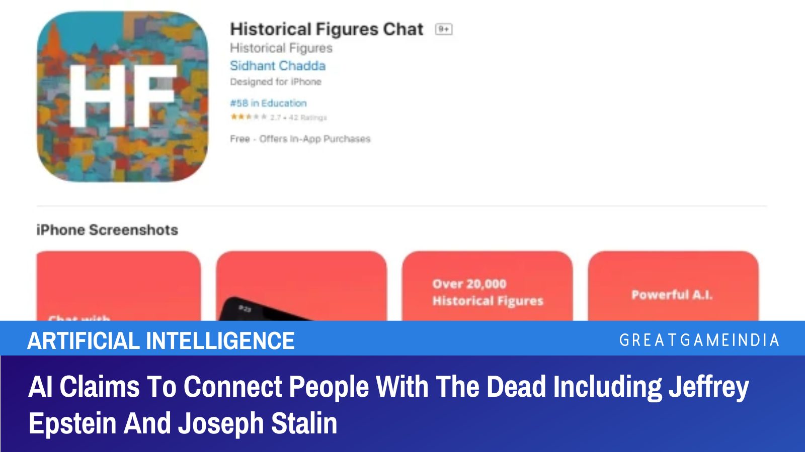 AI Claims To Connect People With The Dead Including Jeffrey Epstein And ...