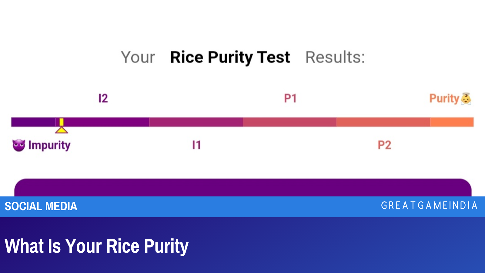 What Is Your Rice Purity - GreatGameInternational